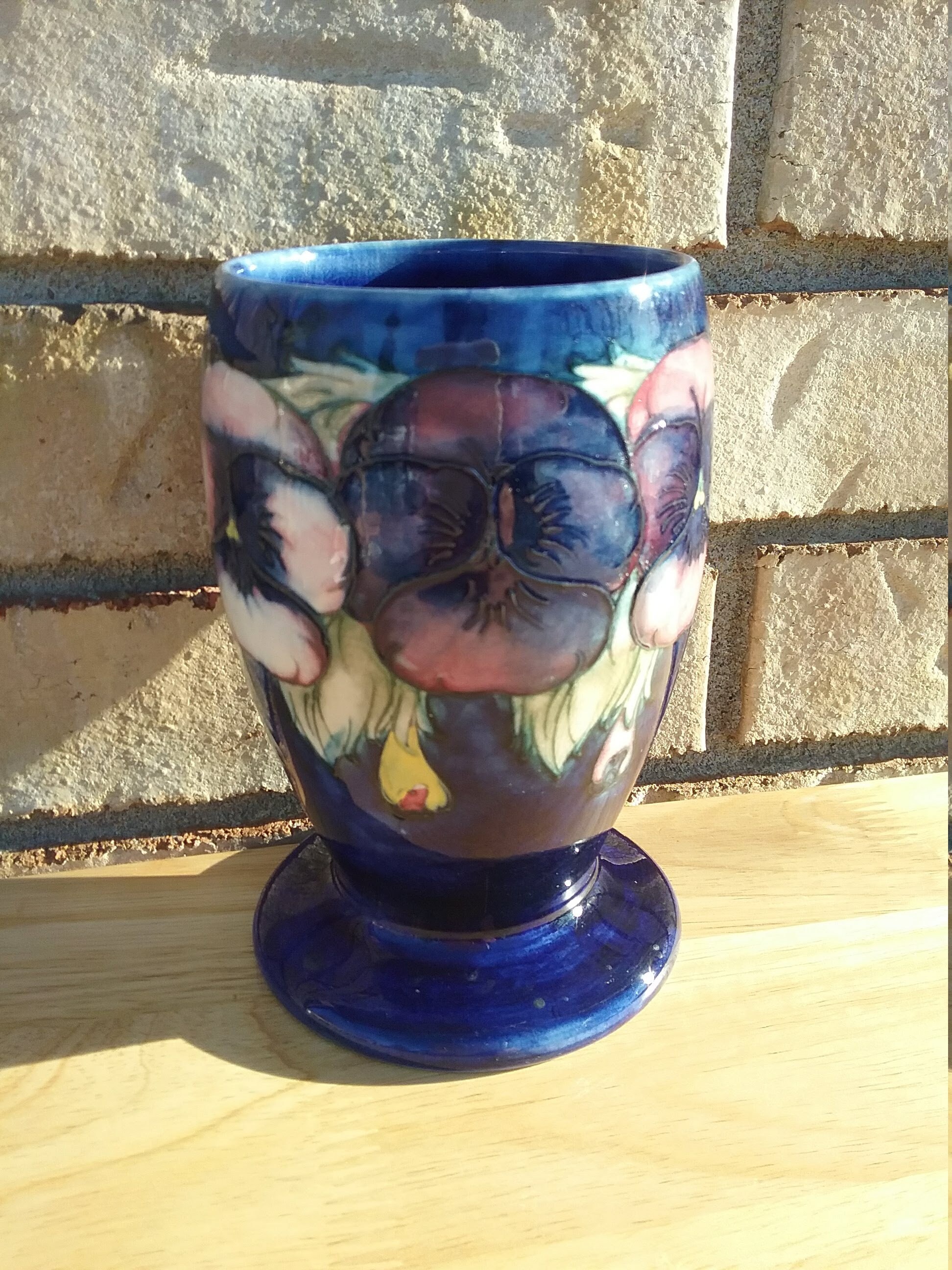 MOORCROFT Pansy Vase - Etsy