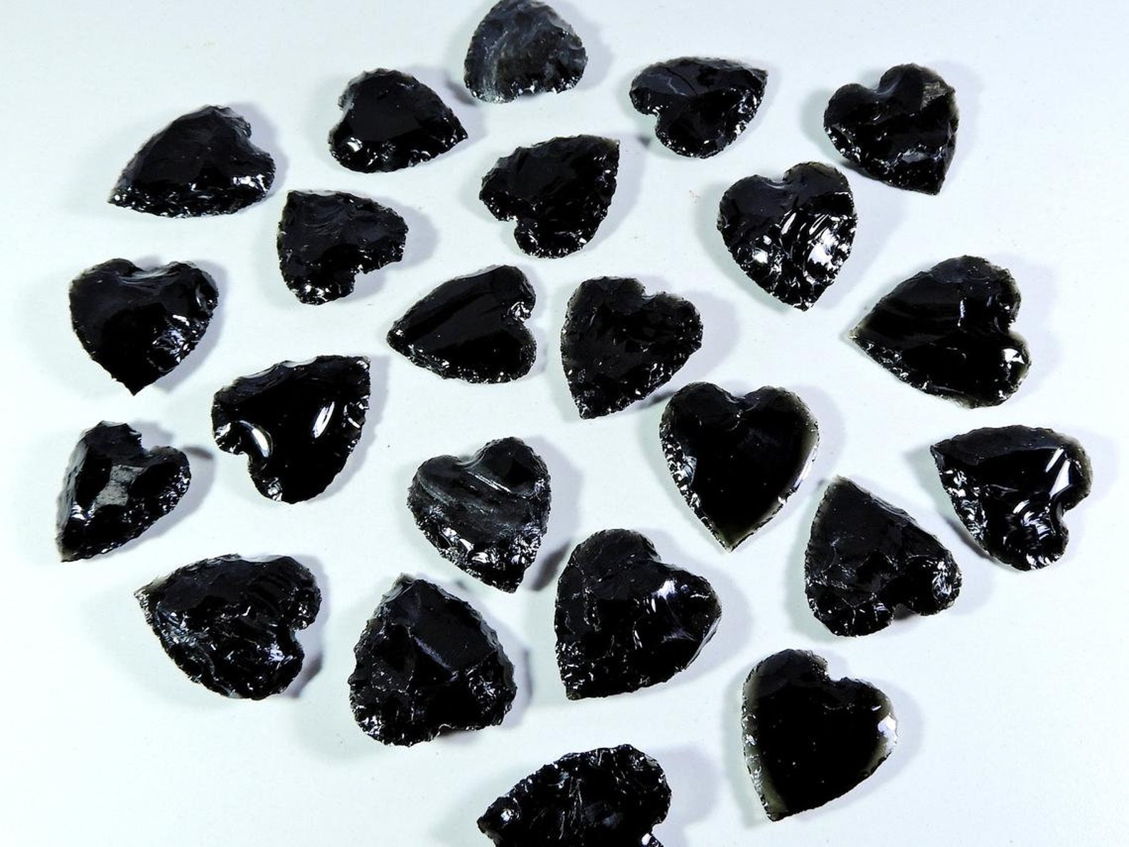 50 Pieces of Black Obsidian Heart Shape for Jewelry Making - Etsy