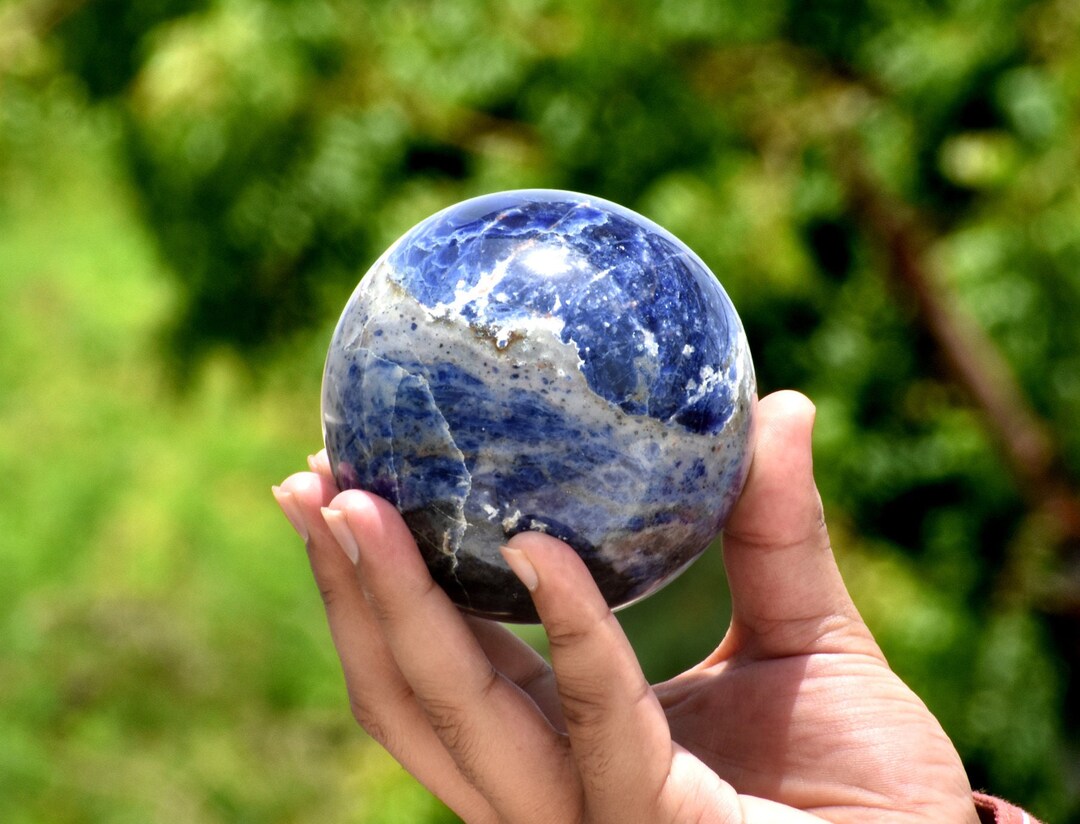 Large Sodalite Sphere (95MM): Chakra Balancing Crystal Decor - Etsy