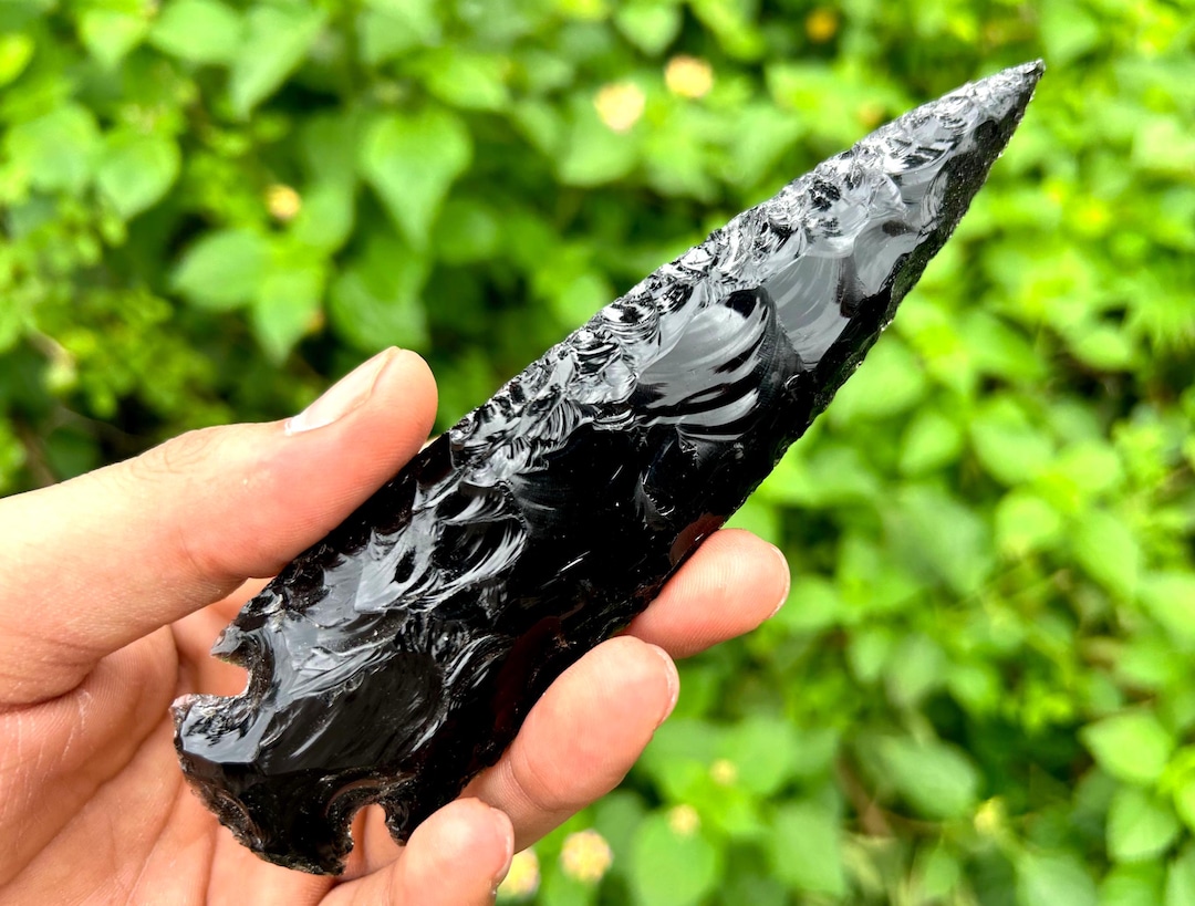 Black Obsidian Large Arrowhead Crystal Healing Hand Crafted Crystal ...