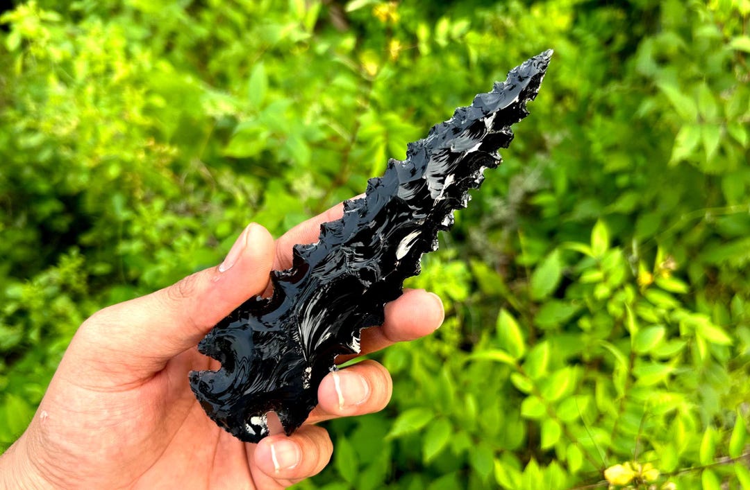 Black Obsidian Large Arrowhead Crystal Healing Hand Crafted Crystal ...