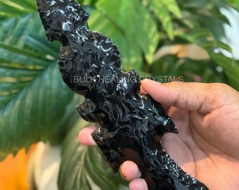 Hand Knapped Obsidian Sword: Collectible Crystal Ritual Knife - Etsy