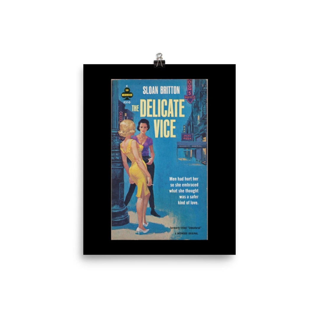 The Delicate Vice Lesbian Pulp Art Poster Fun T Vintage Etsy