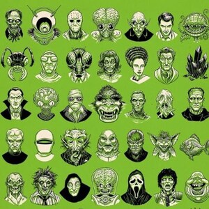 Horror Sci-fi Icons Movie Roll Call Black Mug 11oz Fun Gift - Etsy