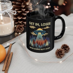 UFO Abduction Black mug 11oz Anal Probe Joke Gift Novelty | Etsy