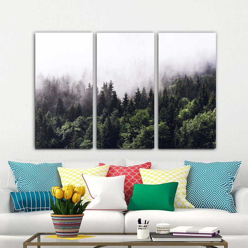 Trees Wall Art Forest Tree Canvas Art Canvas Wall Art | Etsy