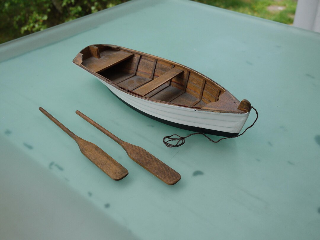 Rowing Boat Model / Wood / 20 Cm / Dinghy / Dinghy / Super Finely ...