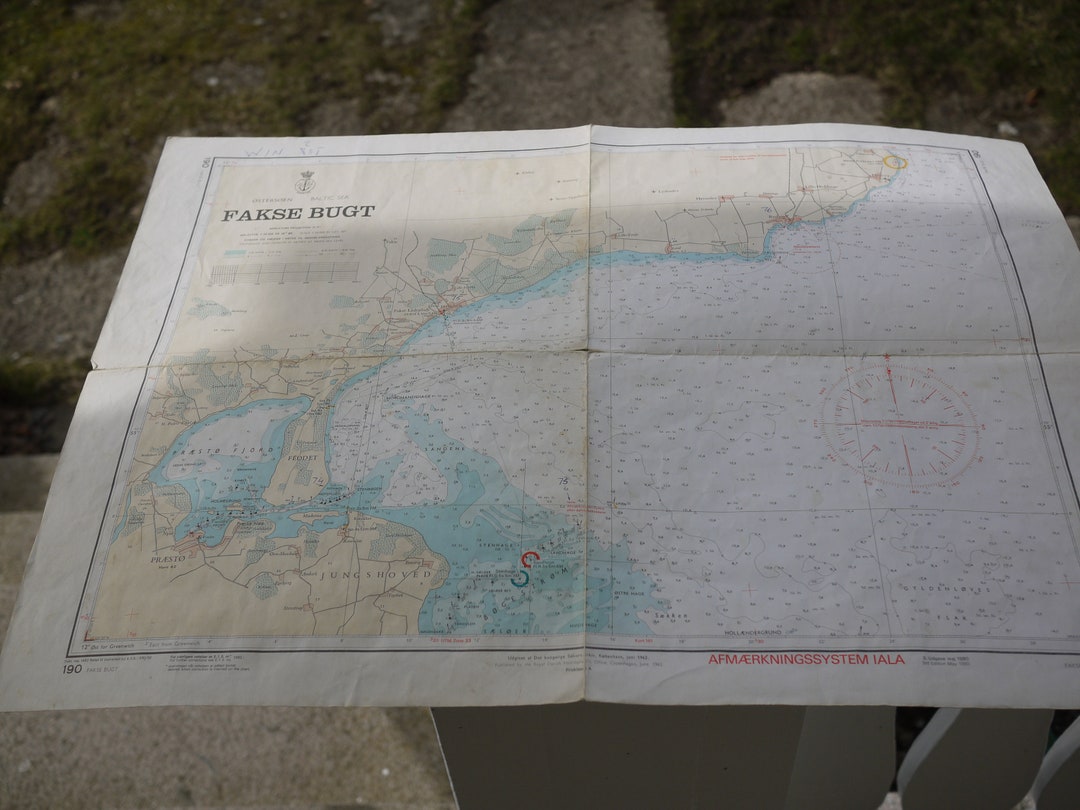 Nautical Chart Fakse Bukt / 1982 / Baltic Sea / 1:50000 / Denmark ...