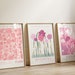 Pink Flower Wall Art Set, Flower Market Prints, Set of 3 Posters ...