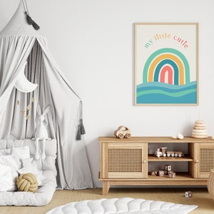 Nursery Print, Kids Rainbow Decor, Baby Quote Print, Baby Room Poster ...