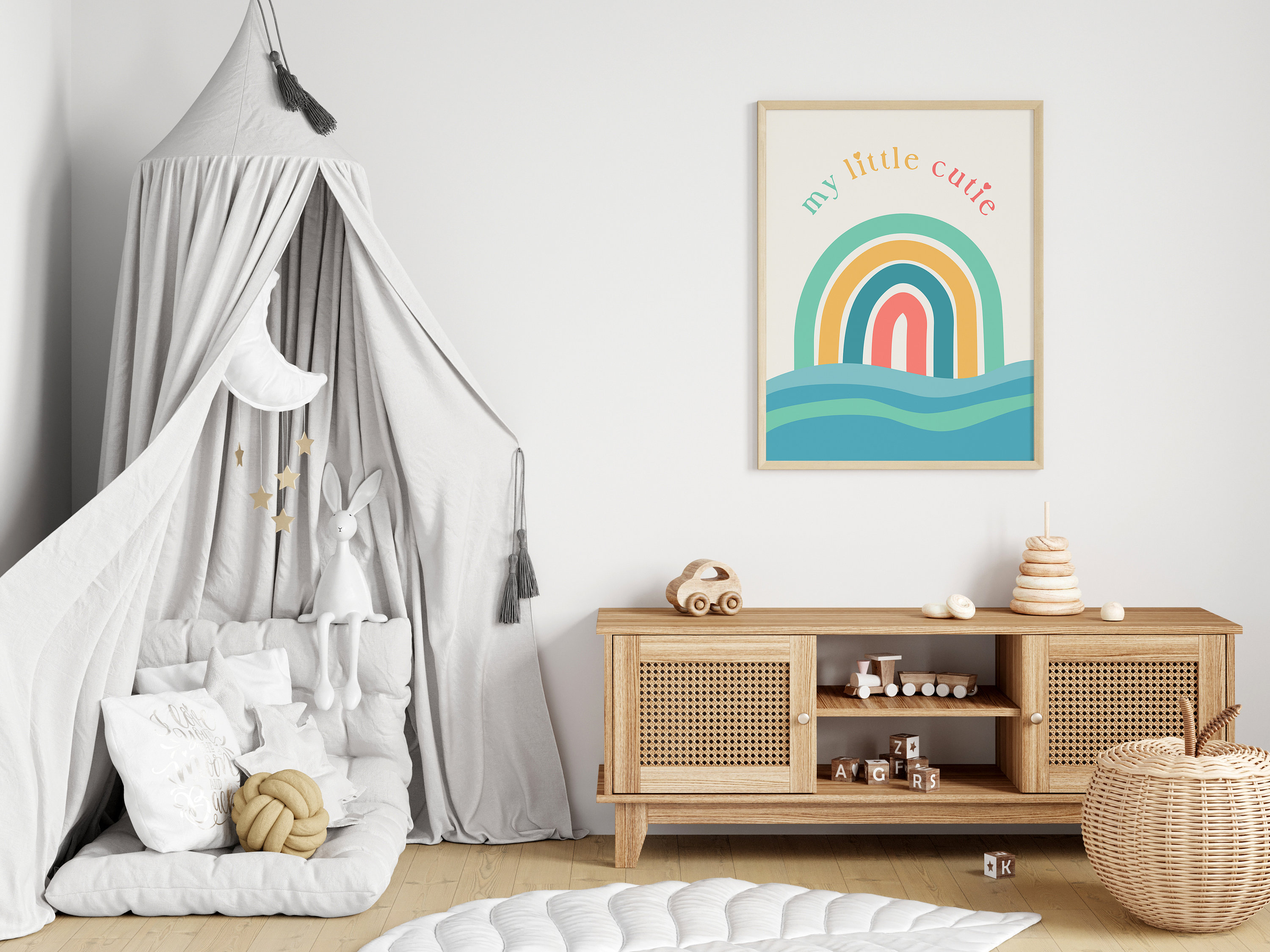 Nursery Print, Kids Rainbow Decor, Baby Quote Print, Baby Room Poster ...