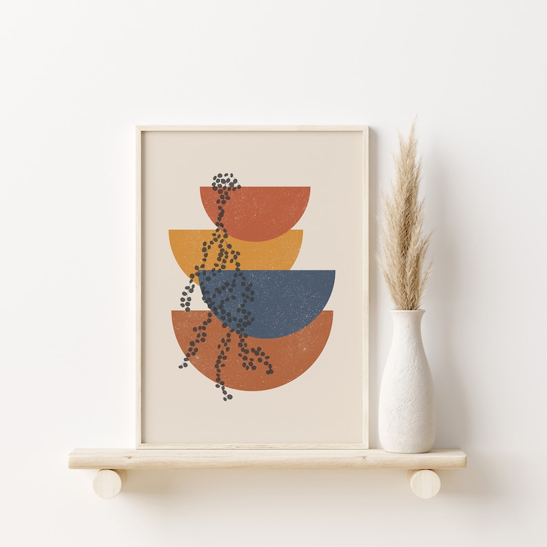 Retro Modern Art Prints Set of 6 Posters Boho Wall Art - Etsy