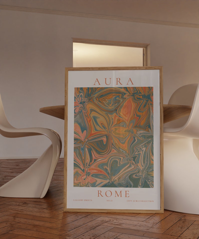 Aura Gradient Energy Wall Art Rome City Travel Print City - Etsy