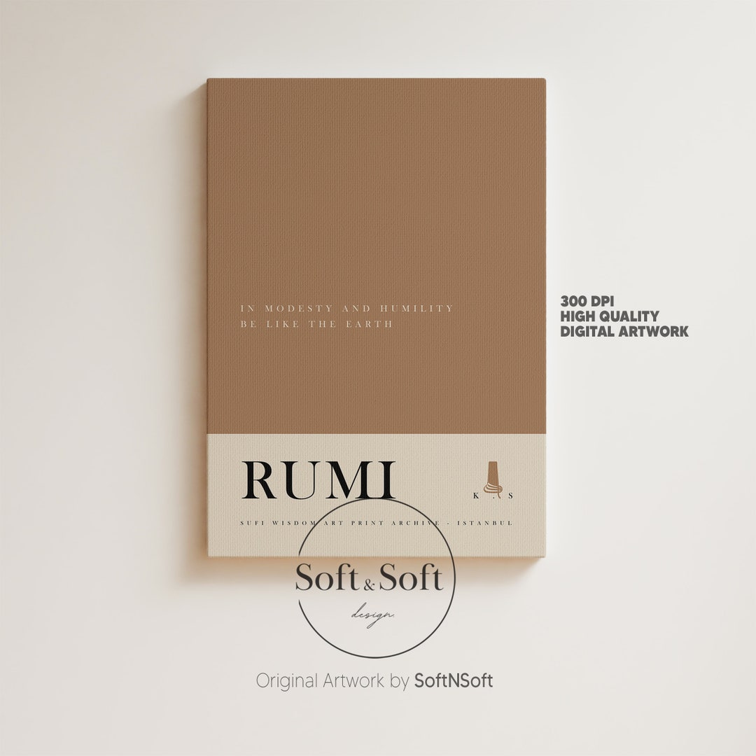 Rumi Quote Print, Sufi Wisdom Print, Rumi Poetry Art Print, Quotes ...