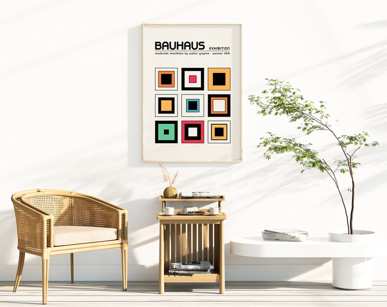 Exhibition Print Gallery Wall Art Set Bauhaus Modern Print - Etsy