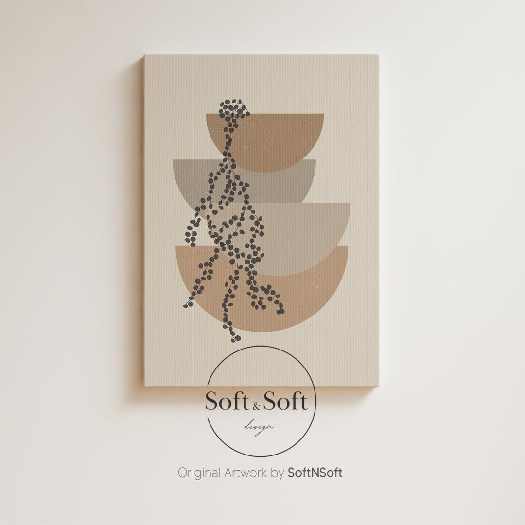 Boho Wall Decor, Cozy Prints, Warm Color Art Print, Eucalyptus Print ...