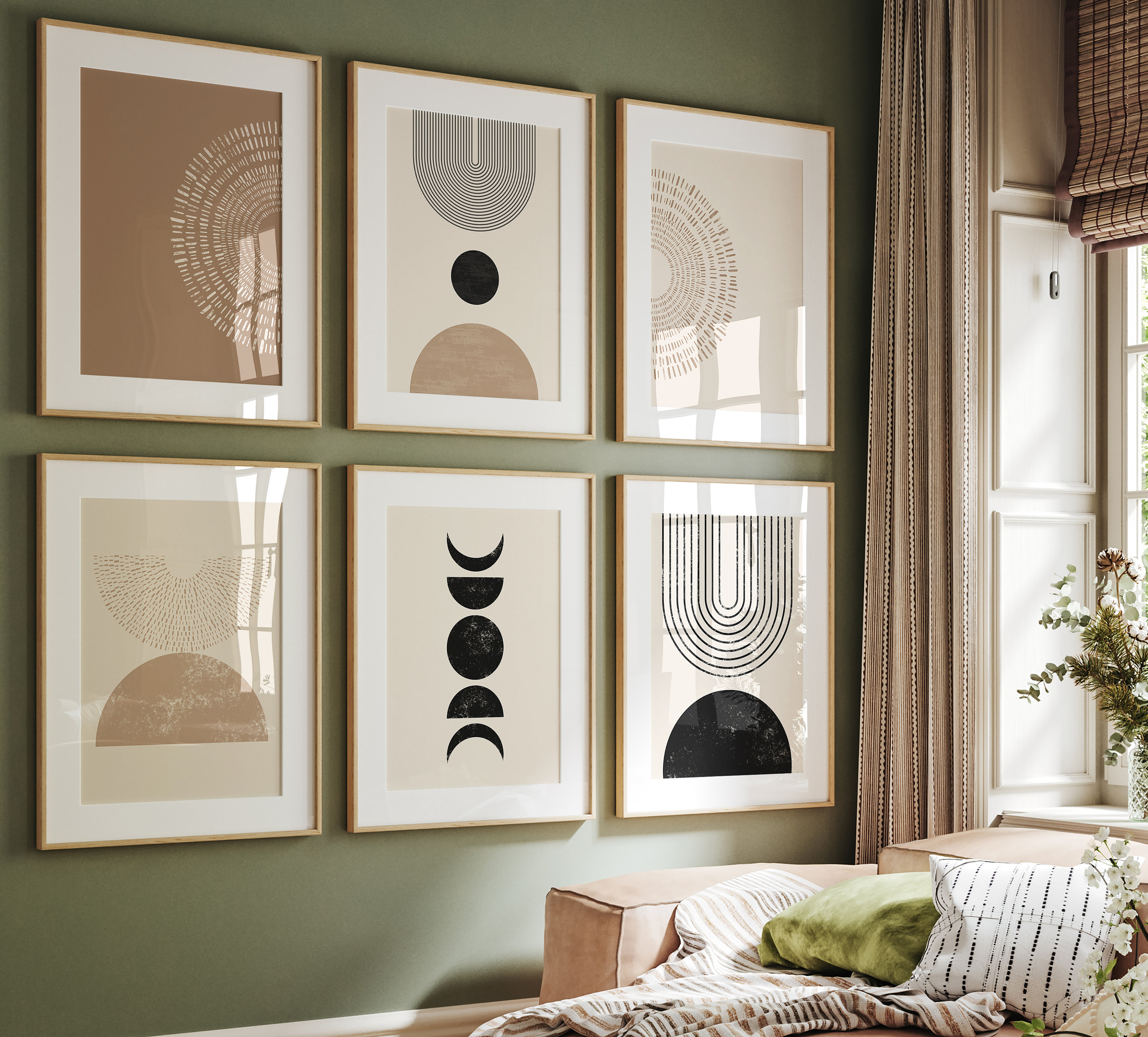 Boho Gallery Wall Art Set Printable Wall Art Digital Prints - Etsy Canada