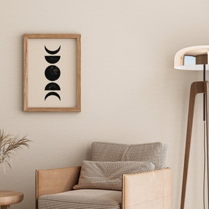 Boho Art Prints, Black and White Abstract Geometric Poster, Digital Art ...