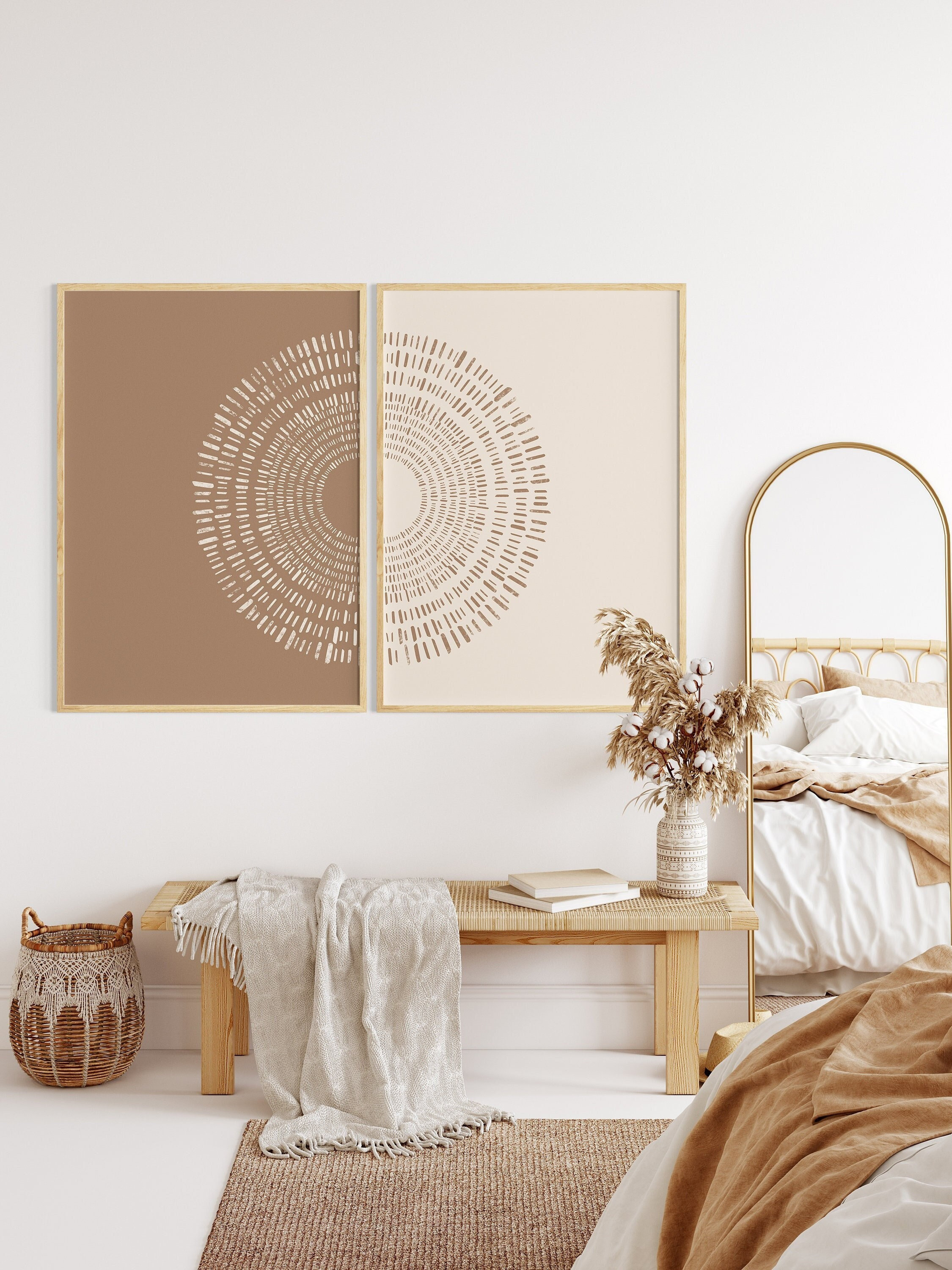 Neutral Wall Art Set of 2 Prints Neutral Gallery Wall Set - Etsy