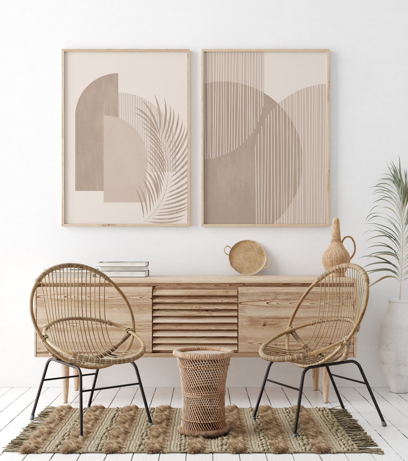 Boho Print Bundle, 24 Pieces of Poster, Gallery Wall Art Set, Neutral ...