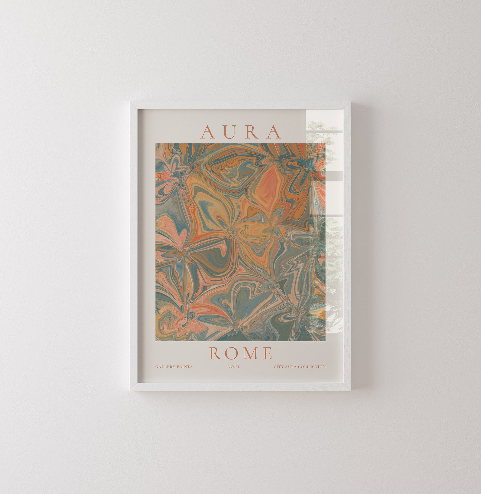 Aura Gradient Energy Wall Art, Rome City Travel Print, City Aura Poster ...