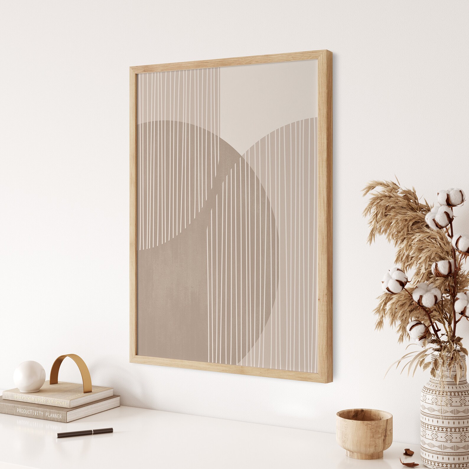 Neutral Wall Art Mid Century Modern Neutral Art Prints | Etsy