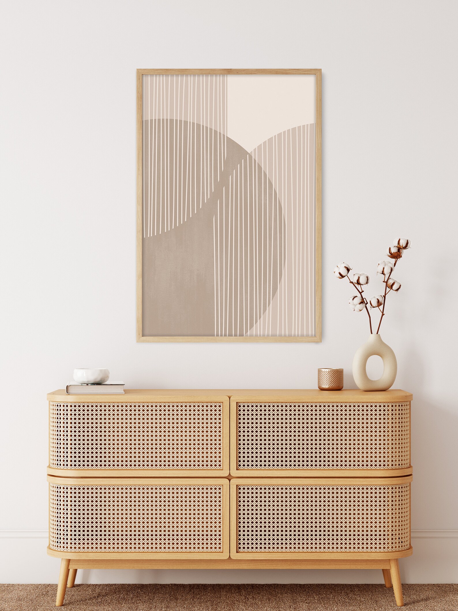 Neutral Wall Art Mid Century Modern Neutral Art Prints | Etsy