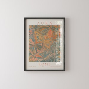 Aura Gradient Energy Wall Art, Rome City Travel Print, City Aura Poster ...