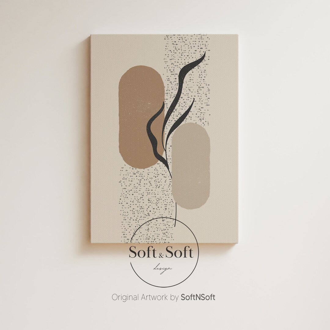 Abstract Art Print, Boho Color Poster, Minimalist Geometric Wall Art ...