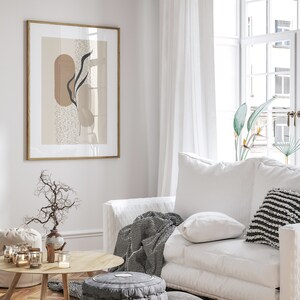 Abstract Art Print, Boho Color Poster, Minimalist Geometric Wall Art ...