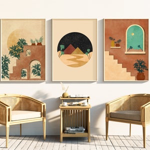 Boho Print Bundle, 24 Pieces of Poster, Gallery Wall Art Set, Neutral ...