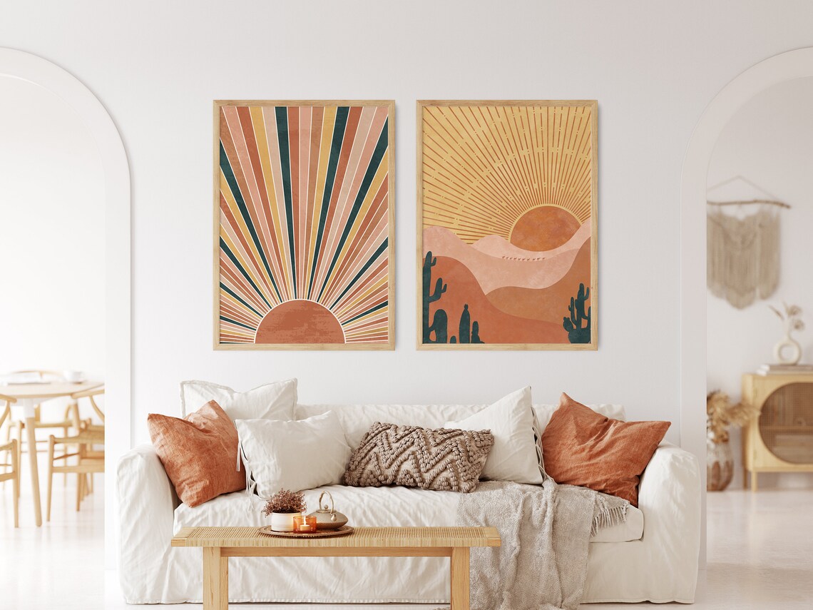 Boho Print Bundle 24 Pieces of Poster Gallery Wall Art Set - Etsy