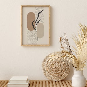 Abstract Art Print, Boho Color Poster, Minimalist Geometric Wall Art ...