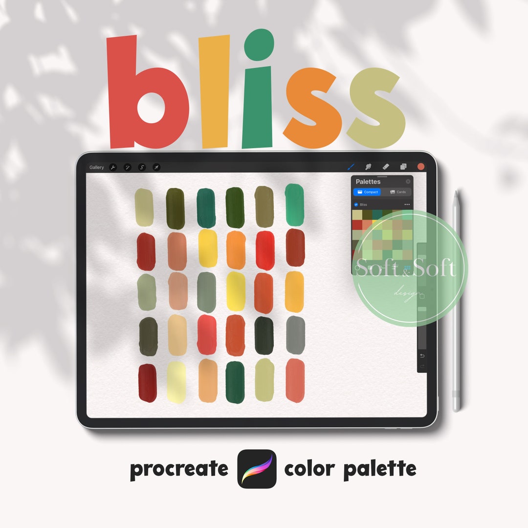 Boho Procreate Color Palette, Bliss Color Palette, Procreate Color ...