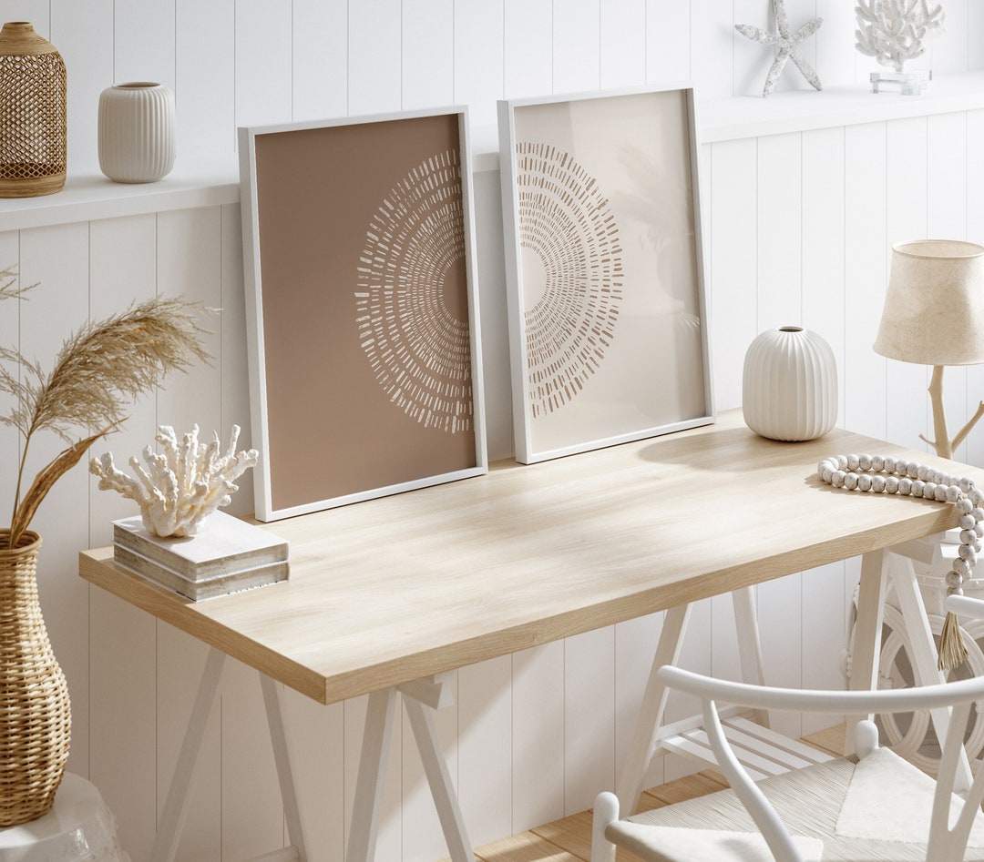 Neutral Wall Art Set of 2 Prints Neutral Gallery Wall Set - Etsy