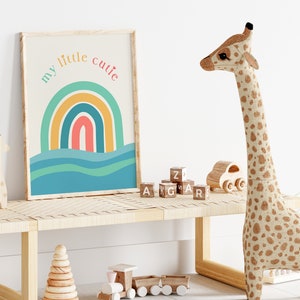 Nursery Print, Kids Rainbow Decor, Baby Quote Print, Baby Room Poster ...