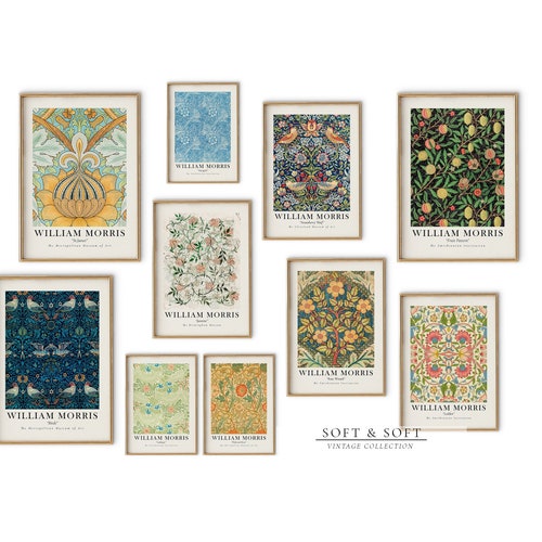 Set of 6 William Morris Poster Print Art Nouveau Print - Etsy