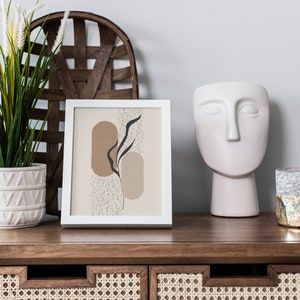 Abstract Art Print, Boho Color Poster, Minimalist Geometric Wall Art ...