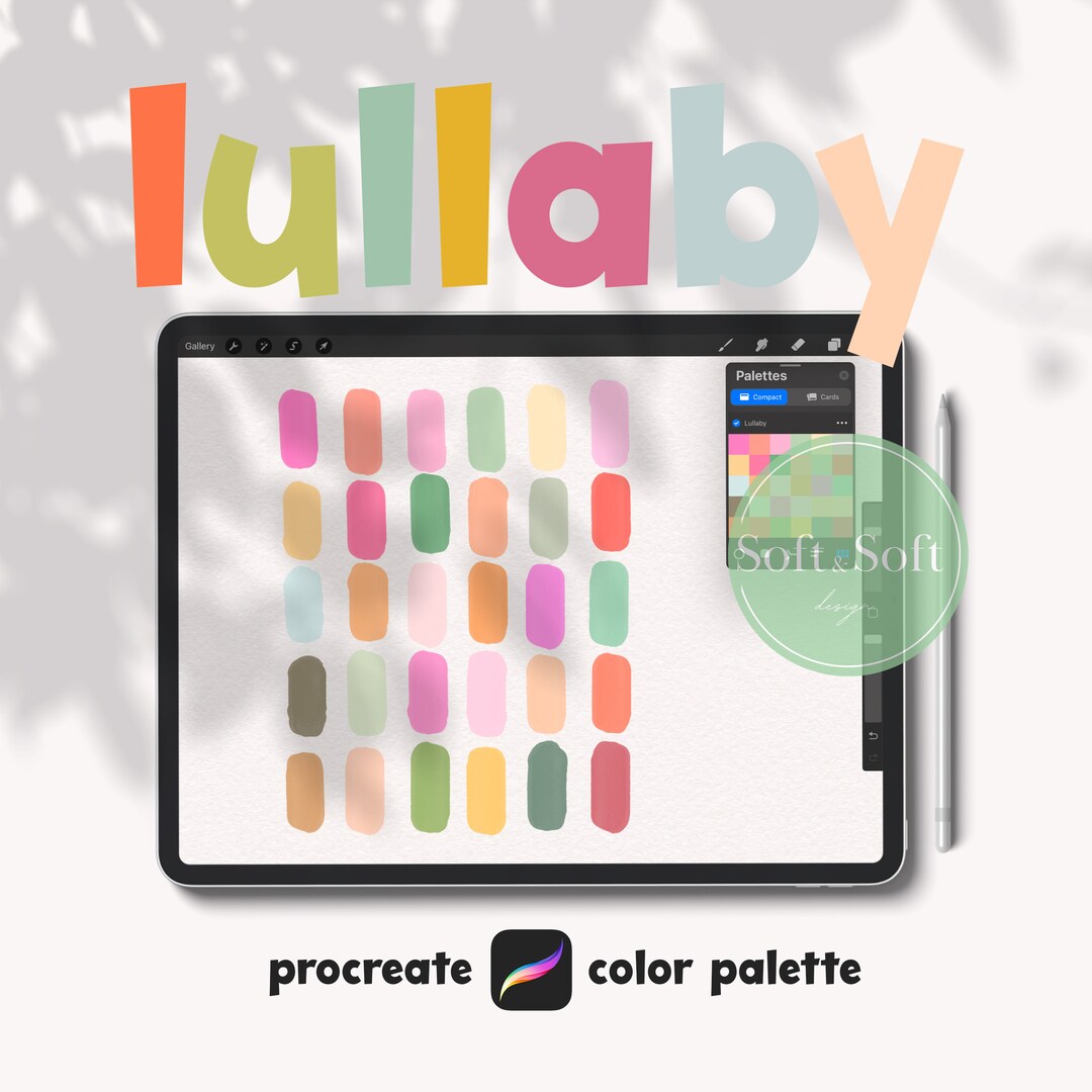 Procreate Pastel Boho Color Palette Procreate Color Swatch Retro