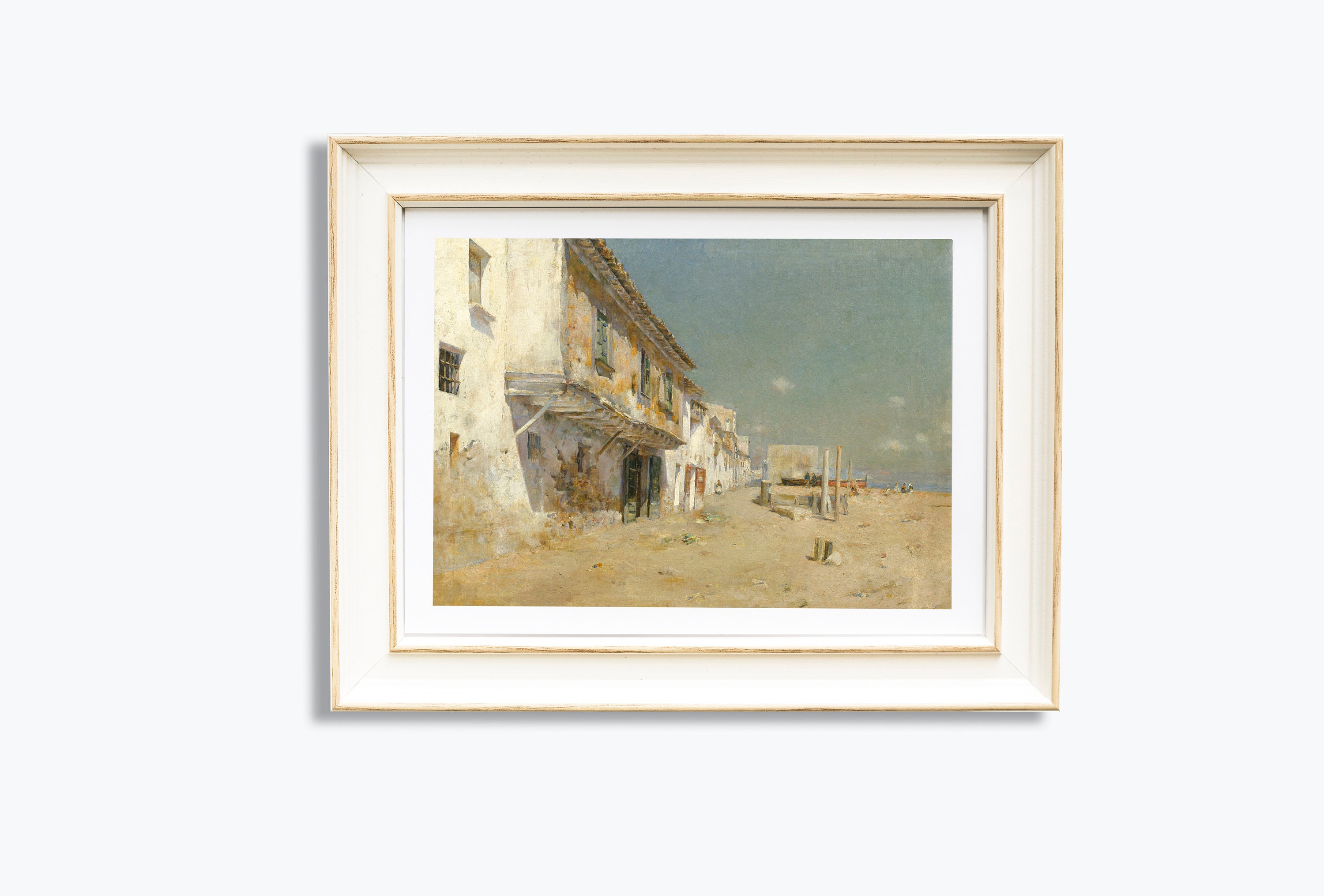 Single Vintage Moody Art Print Mediterranean Coastal Oil - Etsy Canada