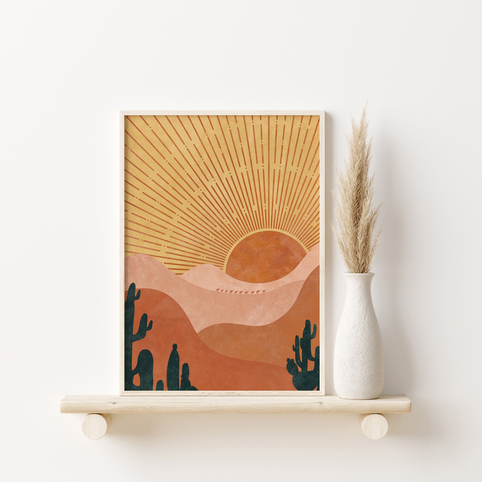 Boho Style Landscape Wall Art Set of 6 Mega Bundle Mid - Etsy