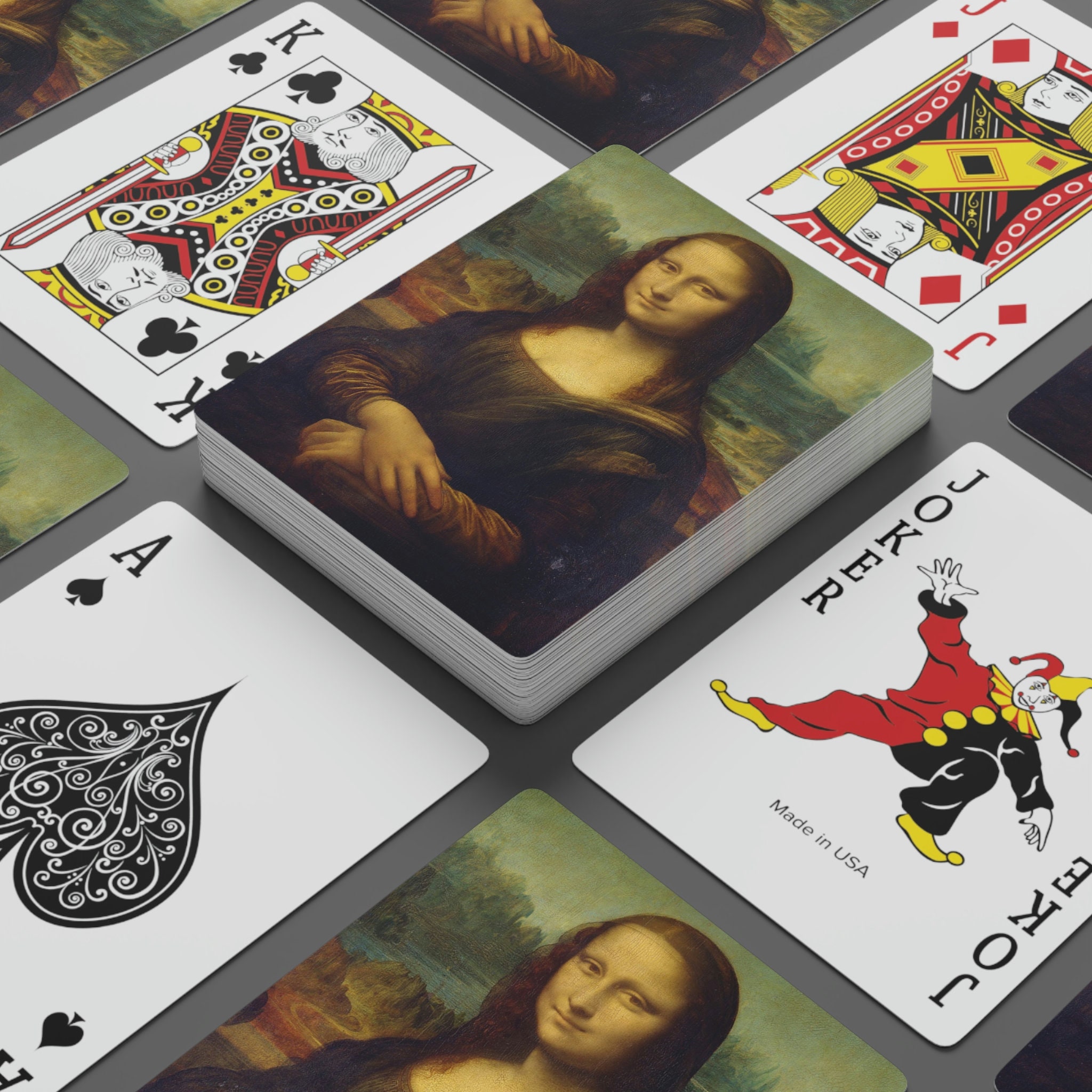 Leonardo Da Vinci MONA LISA Fine Abstract Art Painting Poker - Etsy