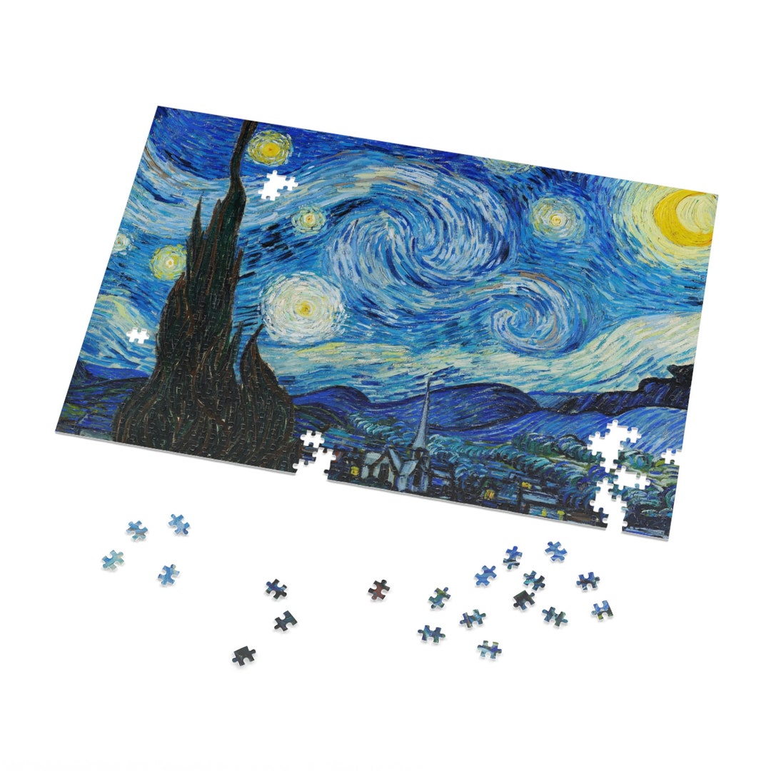 VINCENT VAN GOGH Starry Night Jigsaw Puzzle Abstract Art With Tin Box ...