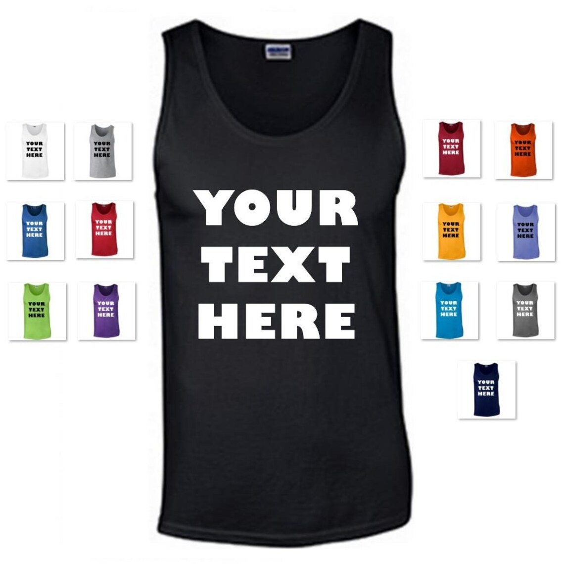 Personalized CUSTOM PRINT Your Own Text on a Tank Top | Etsy
