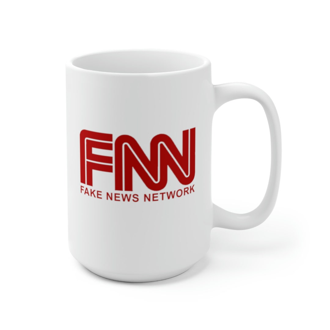 FNN FAKE NEWS Network Cnn Parody Funny Comical Humor Gift Ceramic Mug 15 Oz - Etsy