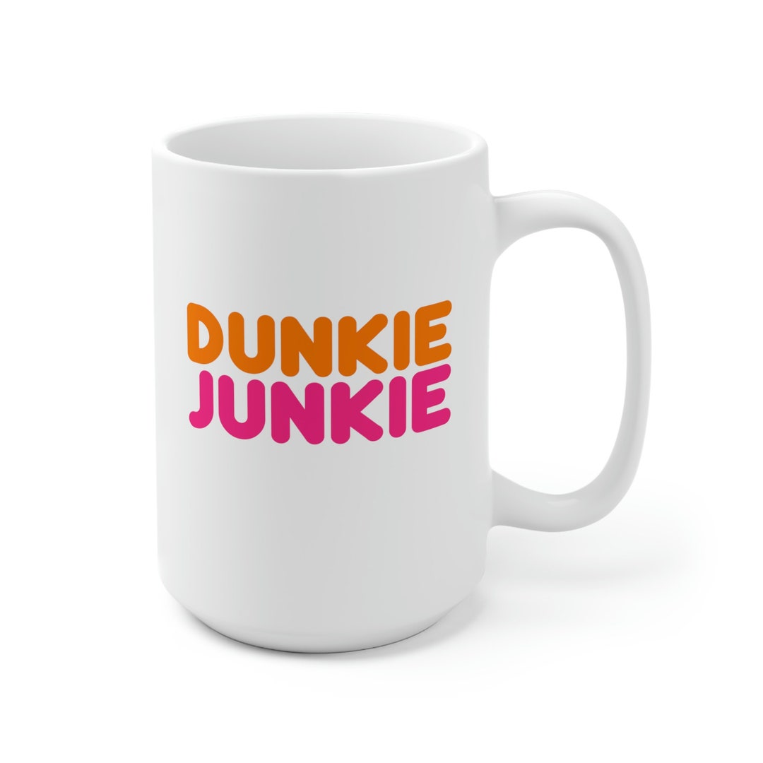 DUNKIE JUNKIE Donuts Dunkin' Parody Coffee Addict Lover Funny Comical ...