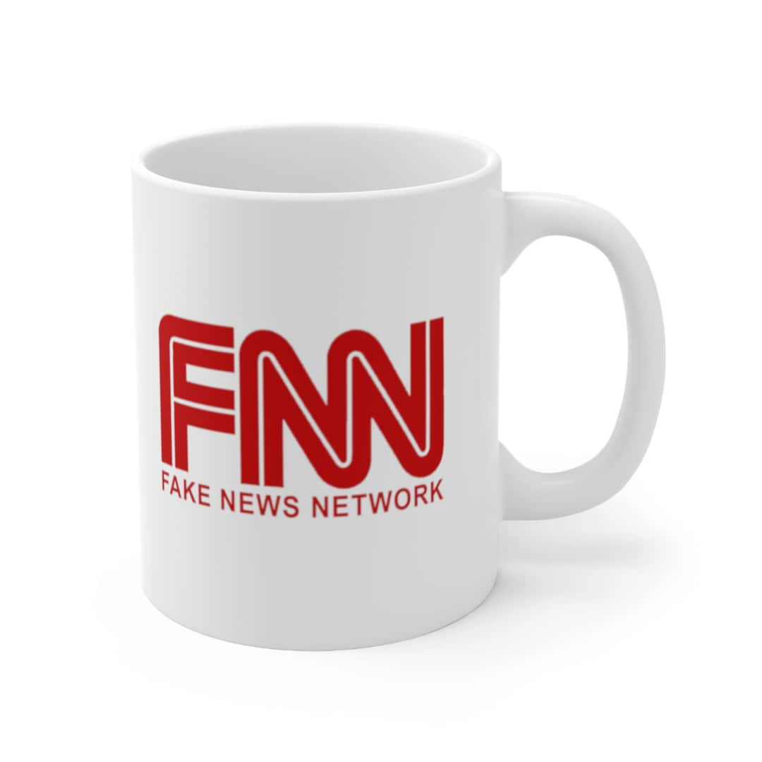 FNN FAKE NEWS Network Cnn Parody Funny Comical Humor Gift Ceramic Mug ...