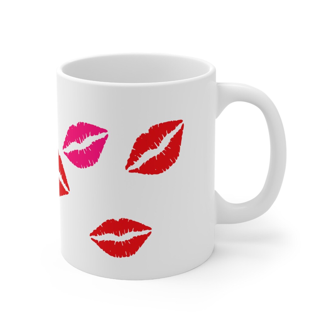 LIP PRINT MARK Smooch Kiss Valentine's Fashion Gift Ceramic Mug 11oz - Etsy