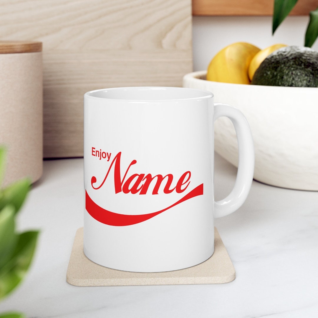ENJOY YOUR NAME Text Custom Coke Coca Cola Parody Funny Joke Gag Gift ...