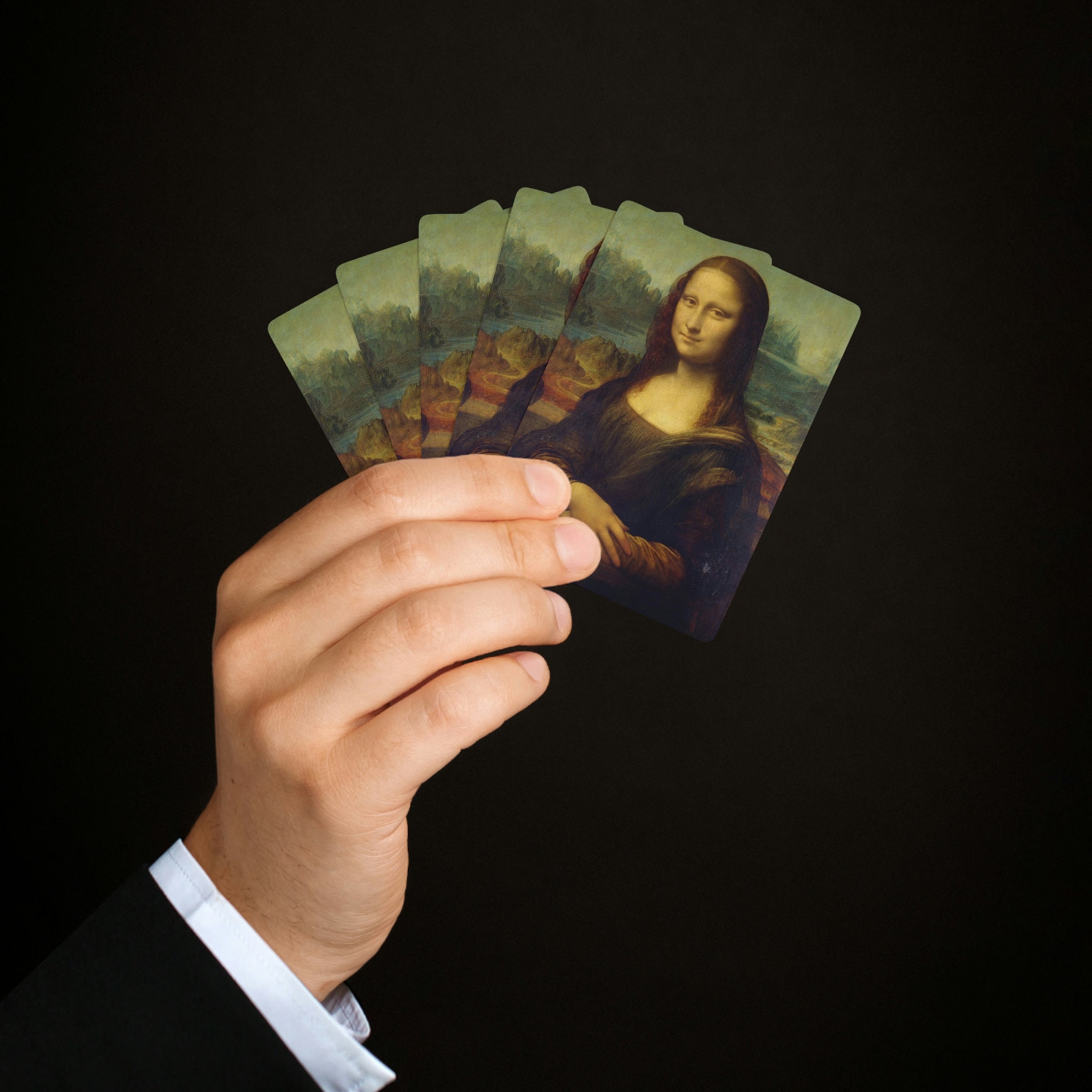 Leonardo Da Vinci MONA LISA Fine Abstract Art Painting Poker - Etsy